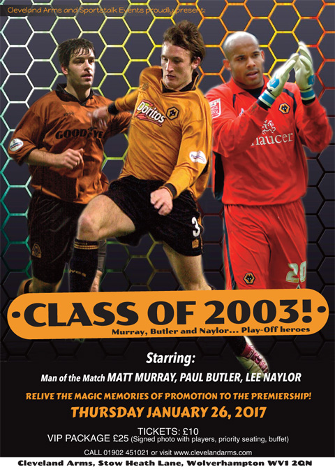 WOLVES PROMOTION HEROES REUNITE - Cleveland Arms - Sports Pub in ...